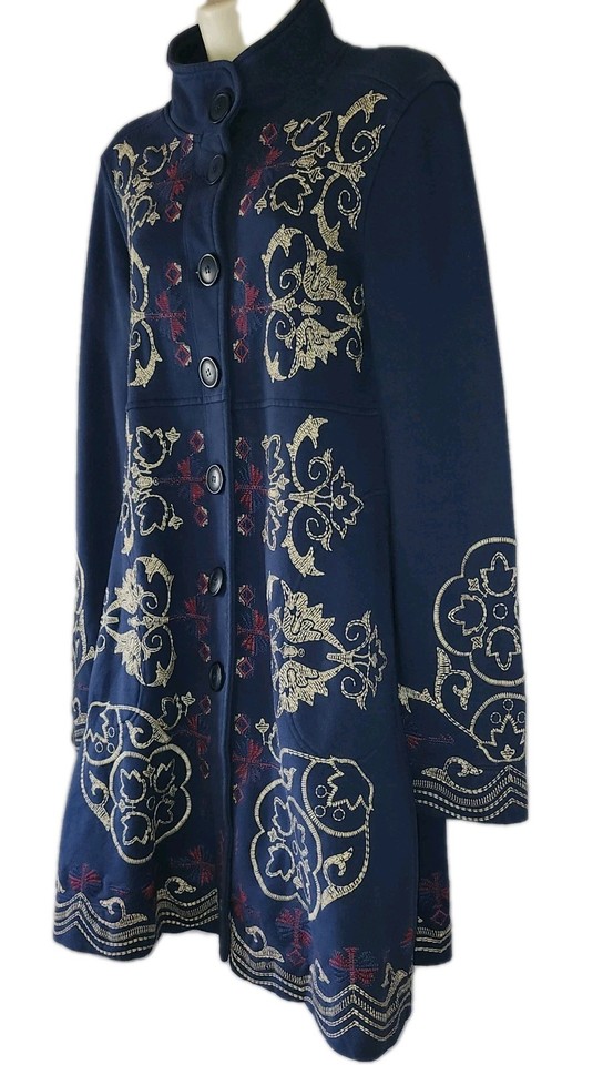 Sundance Embroidered Cotton Coat S | eBay