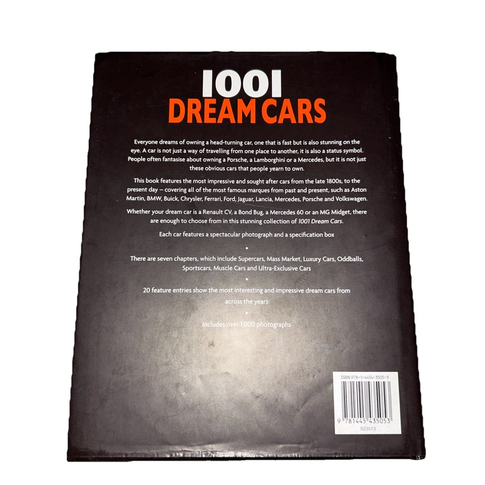 1001 Dream Cars Hardcover Book | eBay UK
