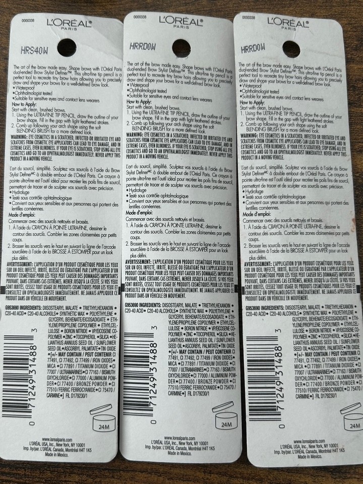 L'Oreal Brow Stylist Definer Eyebrow Pencil Ultra-Fine 389 Brunette 3 ...