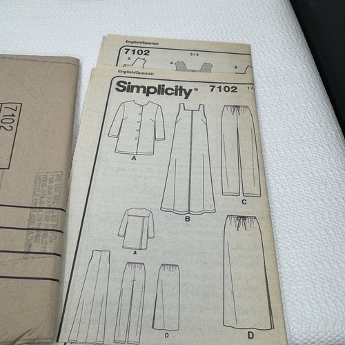 Simplicity 7102 Womans Jumper Dress Pants Skirt Shirt Pattern 26W-32W ...