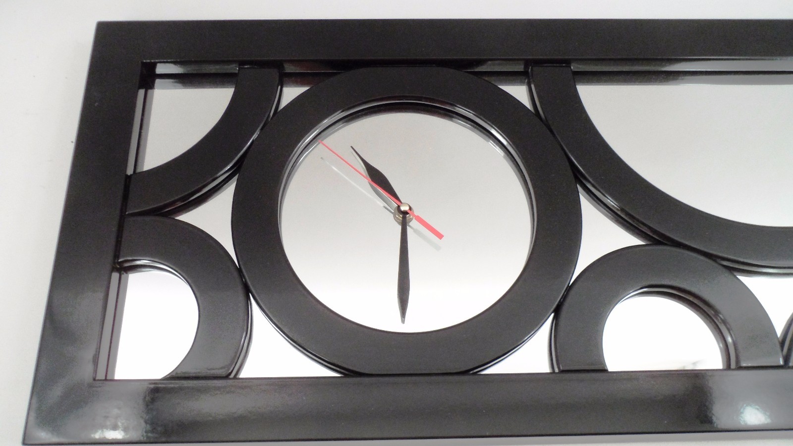 EUC High Quality Sitcom Furniture Black Lacquer Mod Bubbles Mirror Wall ...