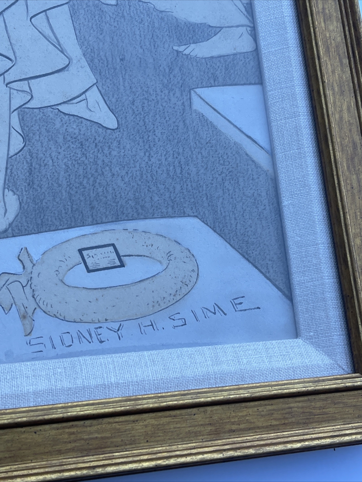 Sidney H Sime Drawing Illustration Antique Listed Famous Portrait POET ...