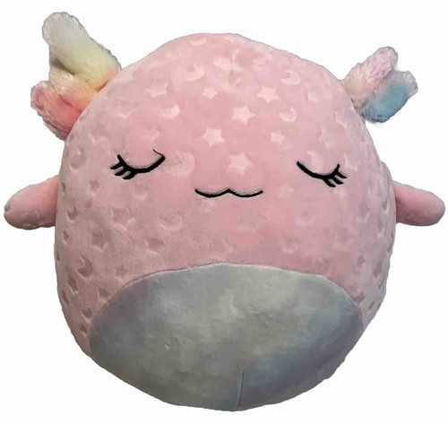 14” Cressida GLOW IN THE DARK Stars Moons Sleepy Axolotl SQUISHMALLOW ...