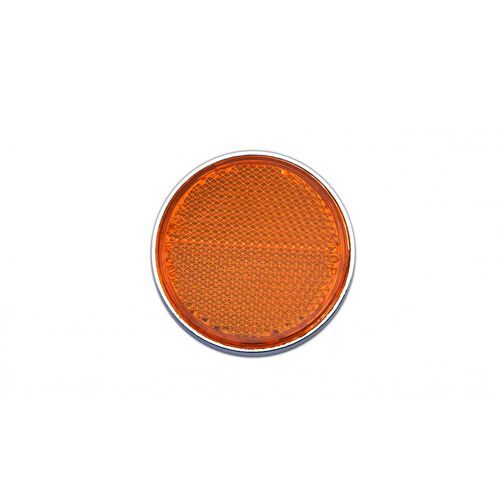 Hendler Reflector Orange Round Bolt-on Chrome Rim OD 60mm E-Marked | eBay