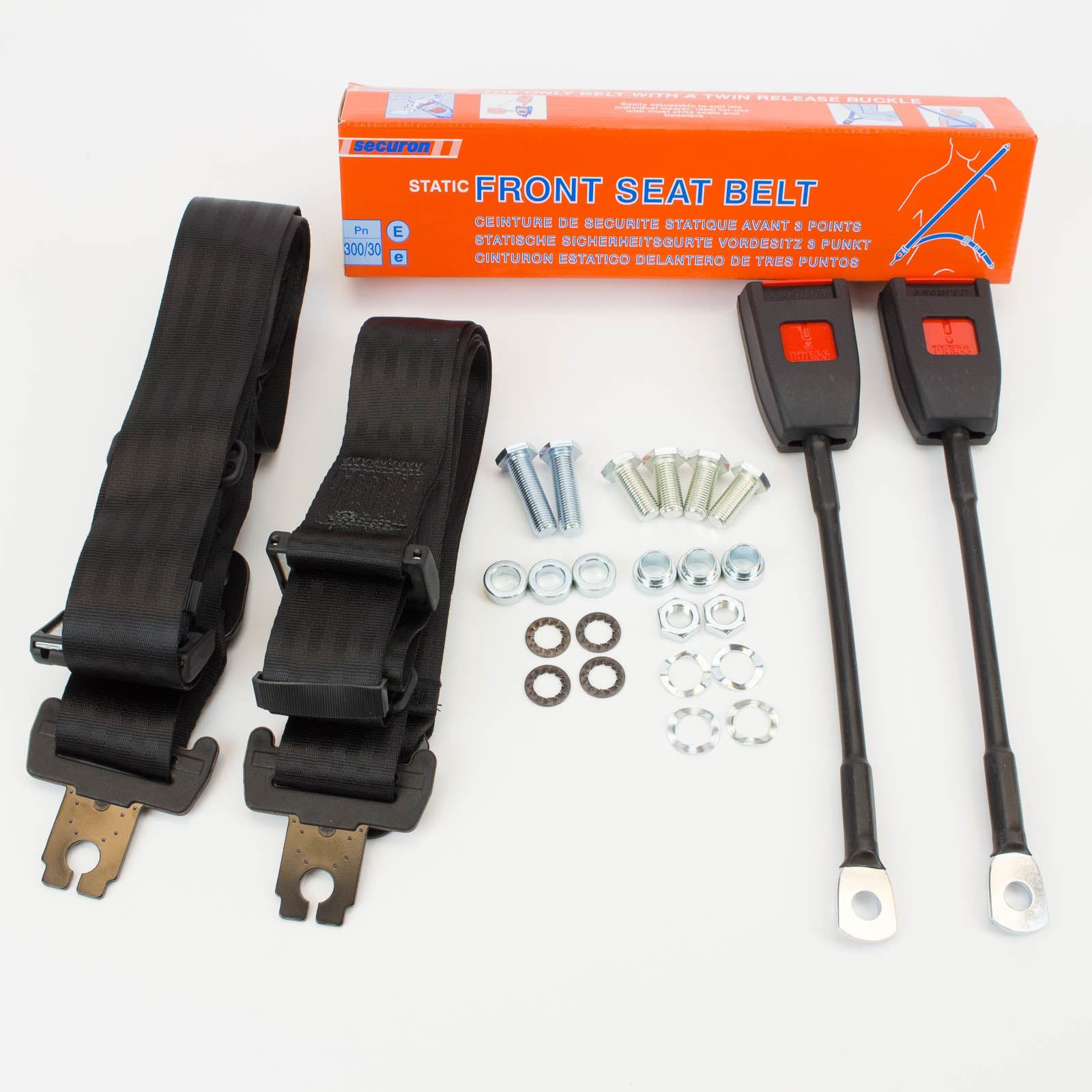 Securon Static Seat Belt 30cm Lap & Diagonal PAIR SBS300/30 - M075 | eBay UK