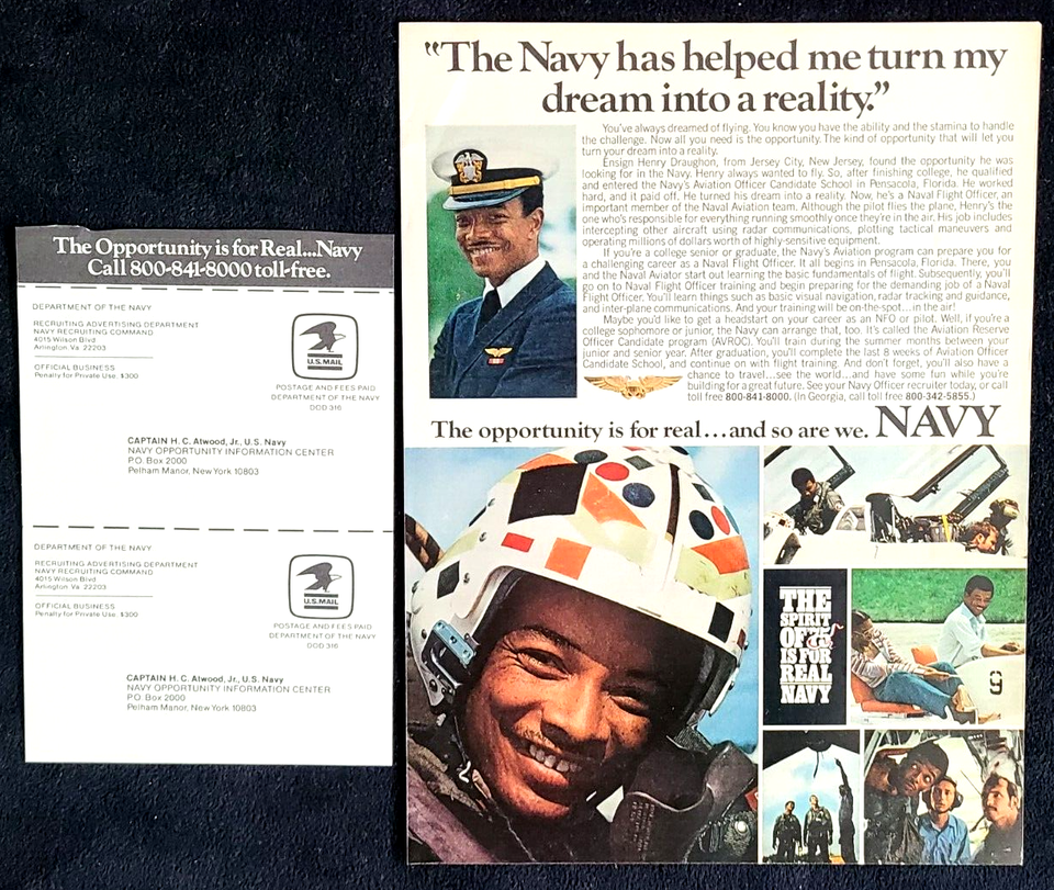 Navy Aviator Recruiting Original 1975 Print Ad | eBay