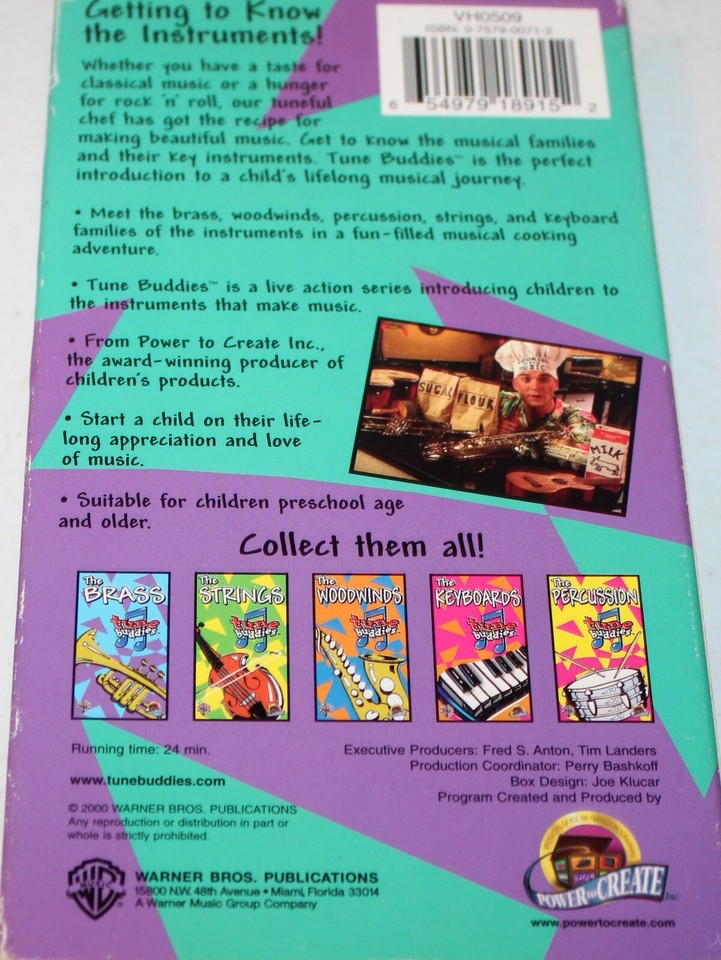 Tune Buddies - Getting To Know The Instruments (VHS, 2001) Tuneful ...