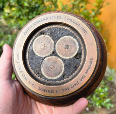 Antique Cable Section Paperweight British Insulated Cables Ltd Lancs | eBay