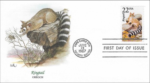 Ringtail Raccoon Oregon National Wildlife Federation USA Fleetwood FDC ...