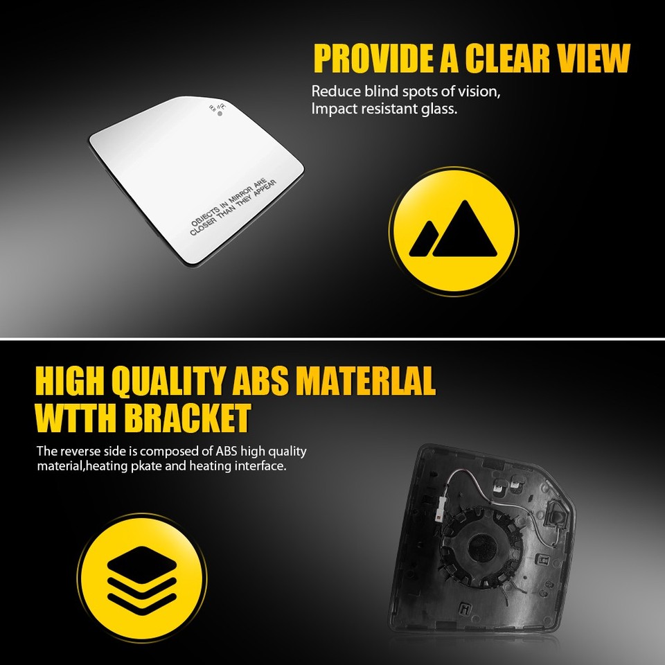 Passenger Side Mirror Glass For 2015-2020 Ford F150 blind spot Heated ...