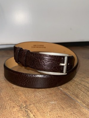 CLINT ORMS Brown Authentic Shrunken Bull Belt Size 35. COMES IN GIFT ...