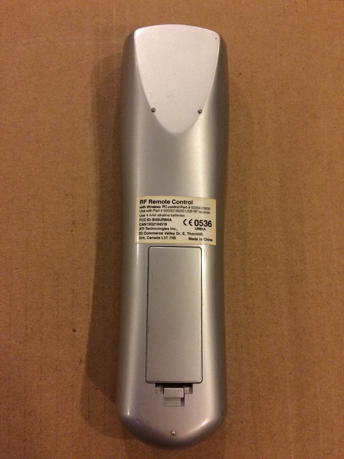 Original ATI RF Remote Control B4SUR84A 5000023600 - Remote Only | eBay