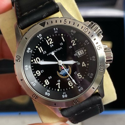 RARE Hamilton Military SAF H744511 Air Force Black Dial Swiss Made ...