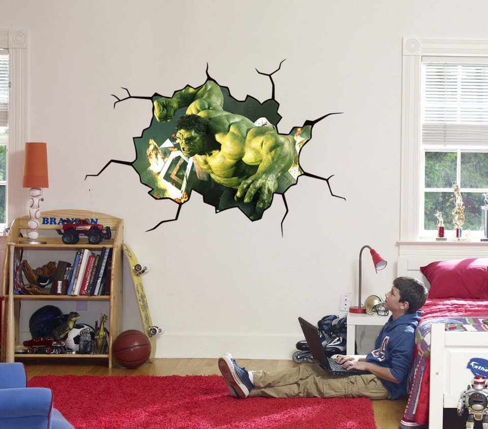 Hulk 3D Smashed Broken Decal Wall Sticker 030 | eBay