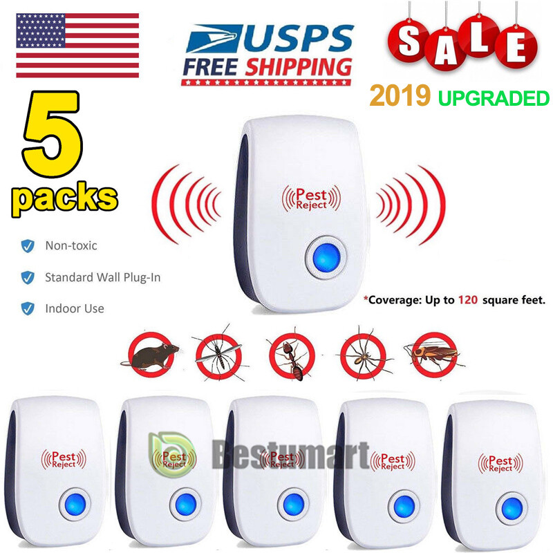 1/6Pcs Electronic Pest Repeller Ultrasonic Sonic Transonic Bat Rat ...