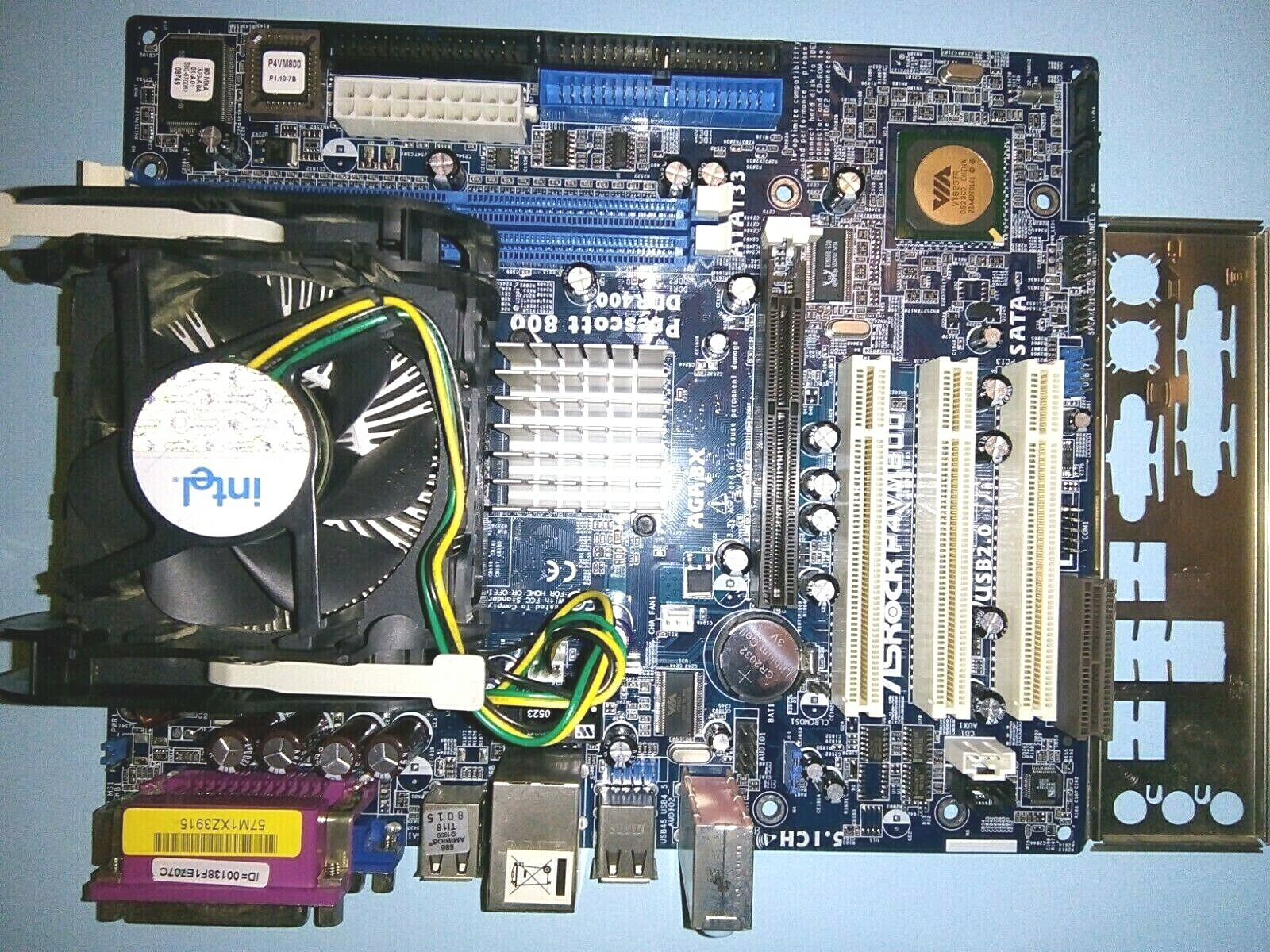 TOP>>> MB ASRock P4VM800 +CPU TESTATA PUNZIONANTE | eBay