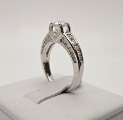 Sitara .78ct EGL Round Diamond .55ctw Diamonds 18k White Gold ...