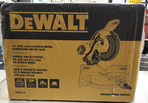 DeWalt 12” Double-Bevel Compound Miter Saw - DWS716 (Brand New ...