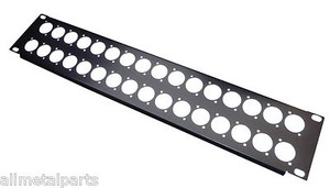 2U Rack Panel 32 XLR D type Holes Folded 19 inch Standard Rack panel ...