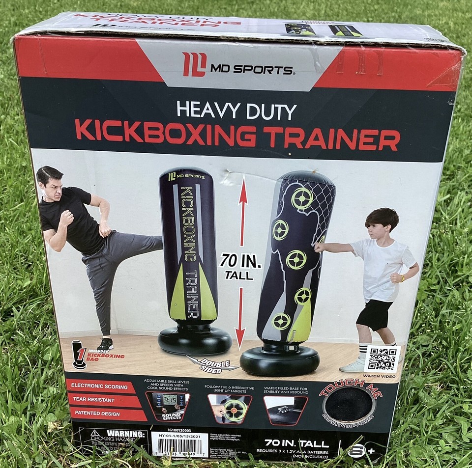 MD SPORTS Inflatable Kickboxing Trainer Electronic Score Light Up ...