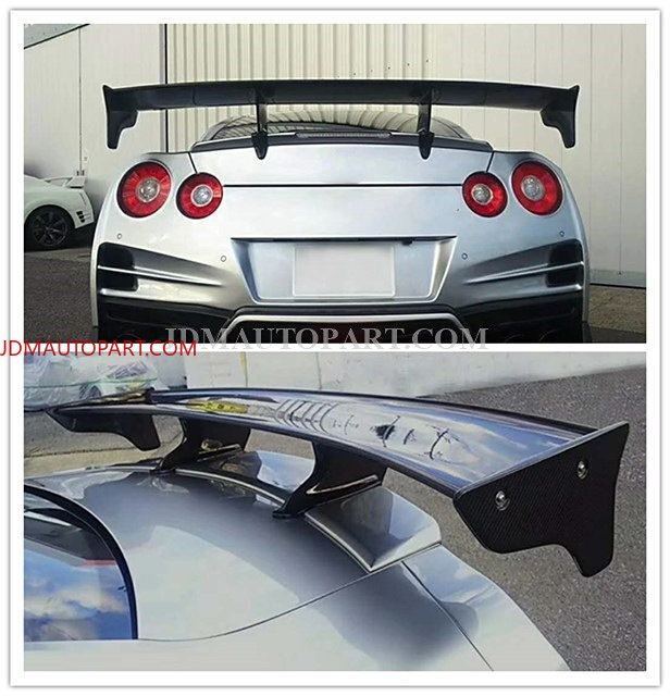 Rear Spoiler Wing Side Skirt Set For Gtr R35 09-18 Fiberglass Carbon Ts ...