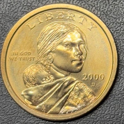 2000-D Sacagawea Dollar • Brilliant Uncirculated BU+ • Golden $1 Coin ...