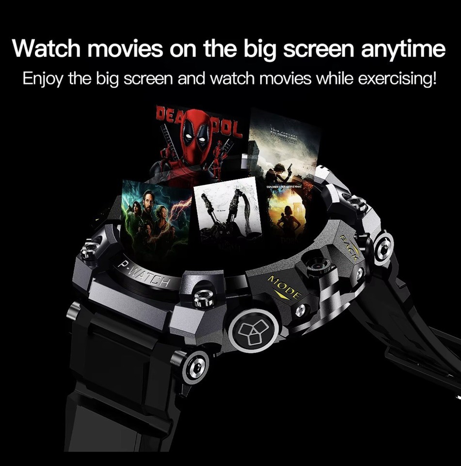 4G Sim Card SmartWatch 8+128G Dual Cameras Amoled Screen GPS Video Call ...