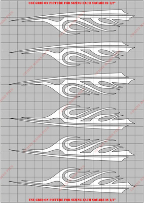 FLA5004W Accent Flame Water Based Vinyl Masking/ Stencil Kit | eBay