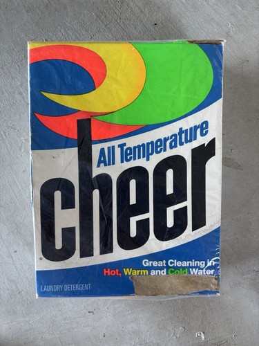 Vintage 1980s-5 Cheer All Temperature Laundry Detergent Giant 49oz Box ...