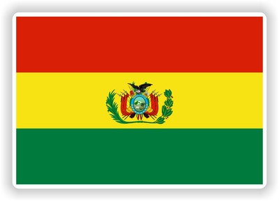 BOLIVIA Flag sticker 2,8x4" 7x10cm bumper decal tablet pc car bike auto ...