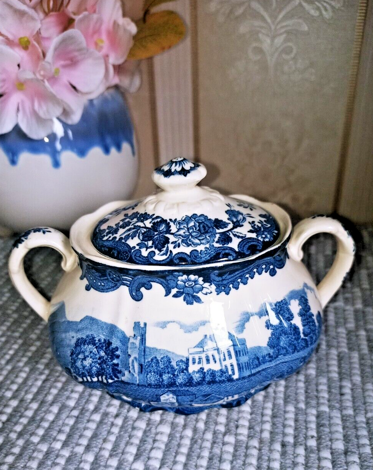 1790 Avon Scenes Palissy England Cream and Sugar bowl Antique Set | eBay