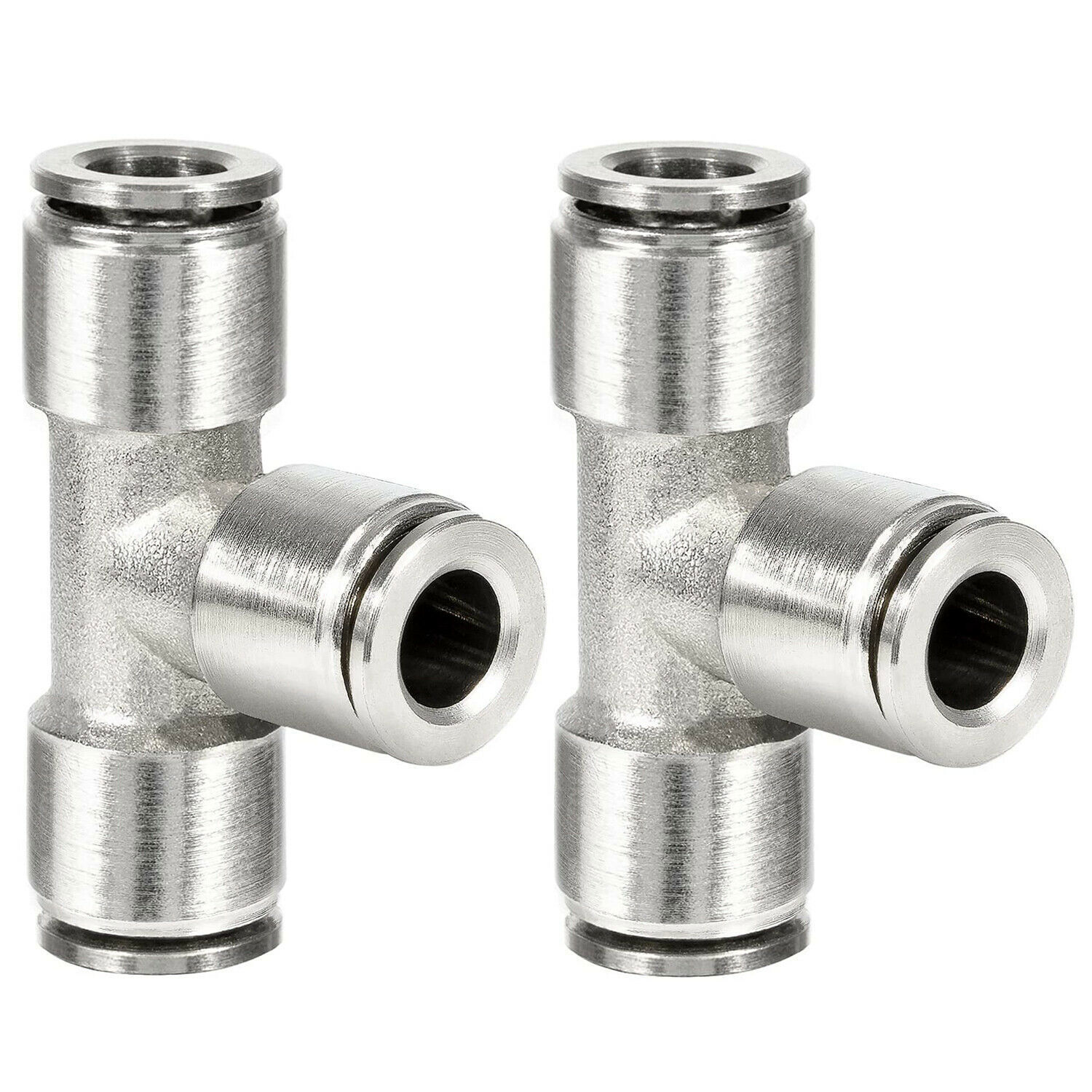 21838 Air Line T-Fittings Union Tee for 1/4" Coupler Push-To-Connect 2 ...