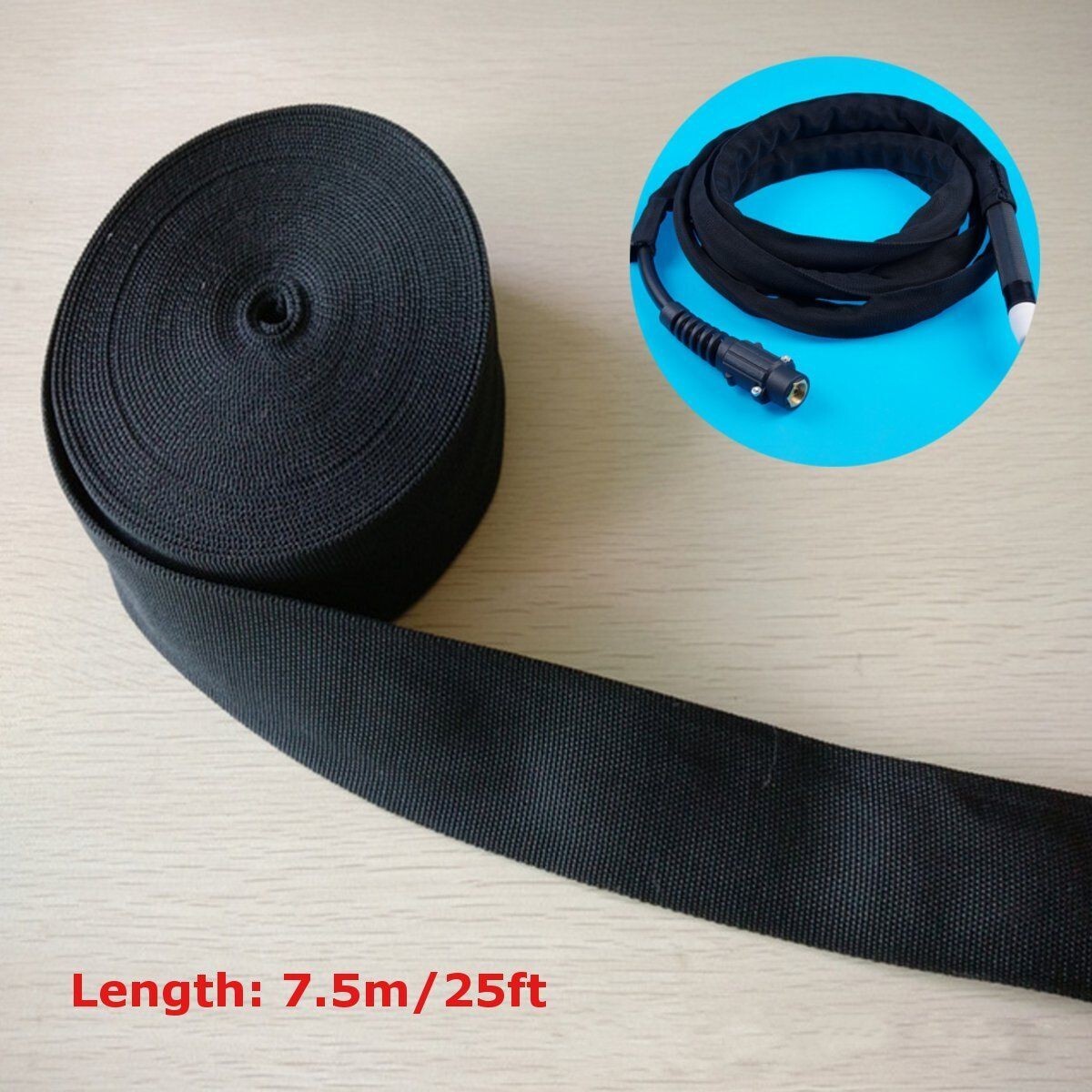 25FT Nylon Protective Sleeve Sheath Cable-Cover Welding Tig Torch ...