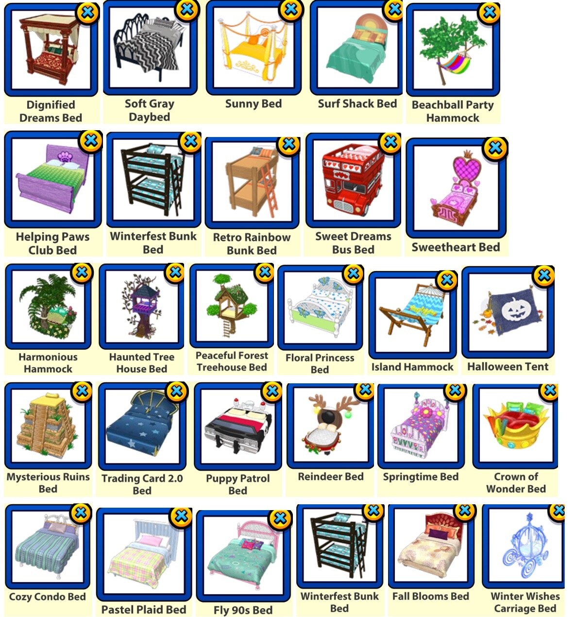 Webkinz virtual Beds - retired, promo, challenges, hard to find (PICK ONE) | eBay