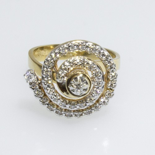Motion Ring 14k Gold and Diamonds Swirling - FL866 | eBay