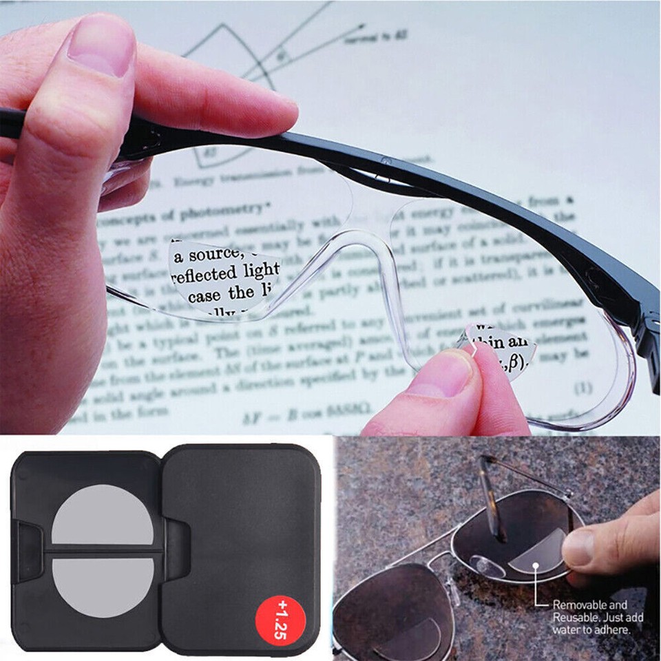 Stick-on Magnifying Reader Reading Energy Visible Clear Lense ...