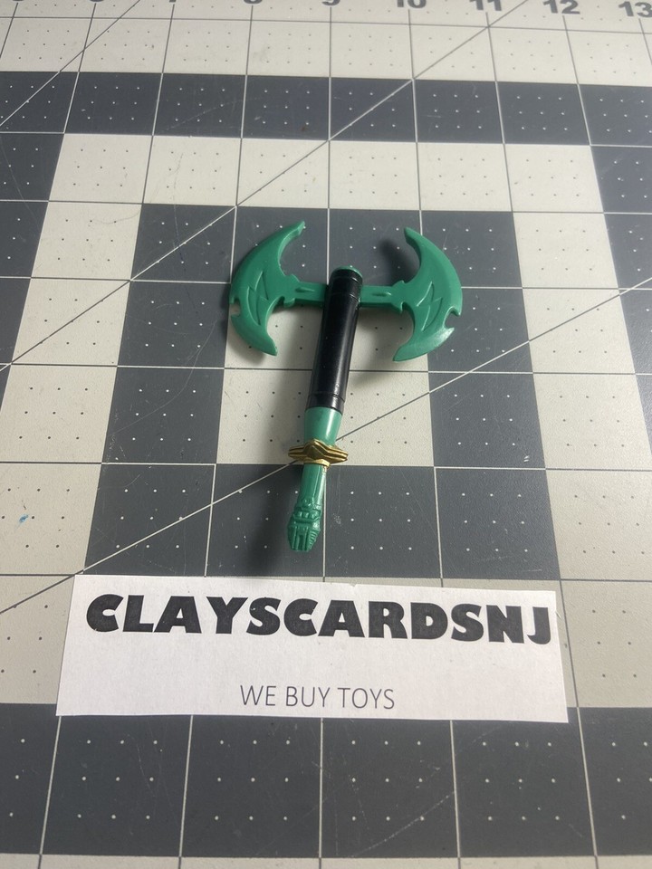 2003 Power Rangers Mighty Morphin Snake Bandai Green Ranger Axe Weapon ...
