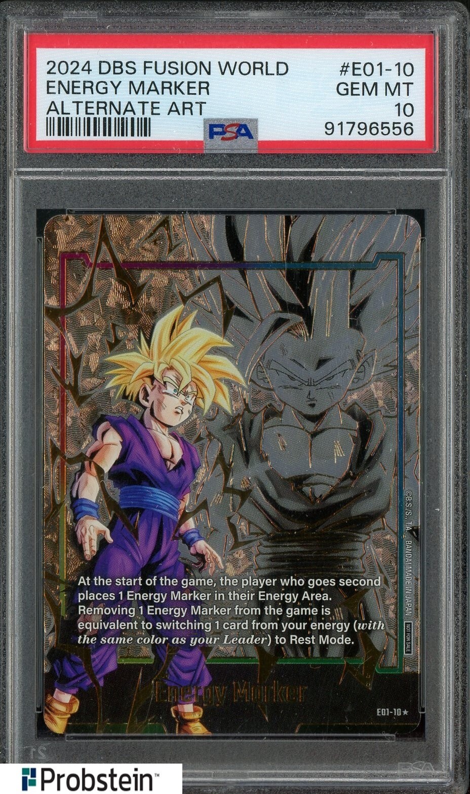 Gohan Energy Marker Gold E01 10 PSA 10 Gem Mint 2024 DBS Fusion World | eBay