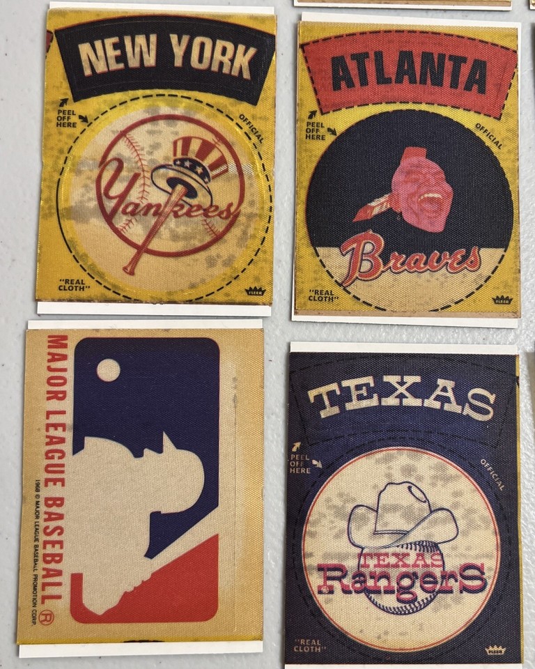 1968-1972 Fleer Baseball & Football Team Logos Cloth Stickers / Patches ...