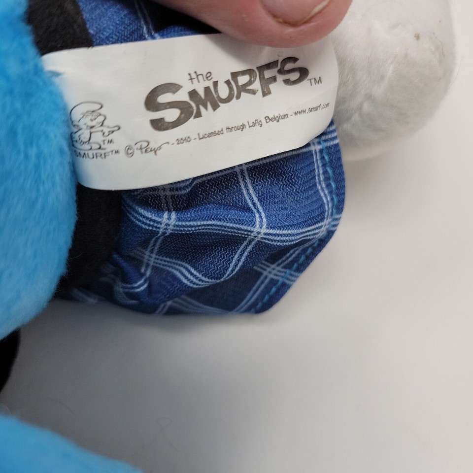 Smurfs Gutsy Smurf Plush Blue in Scottish Kilt 16” Nanco 2012 | eBay