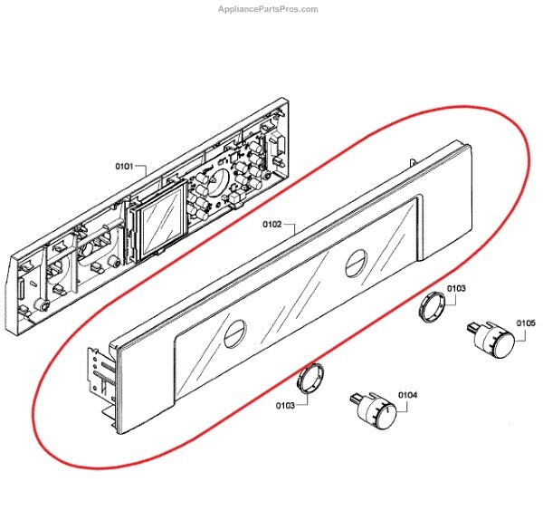 Genuine Bosch Single Oven 30" Facia Panel W/user Interface ASSY ...