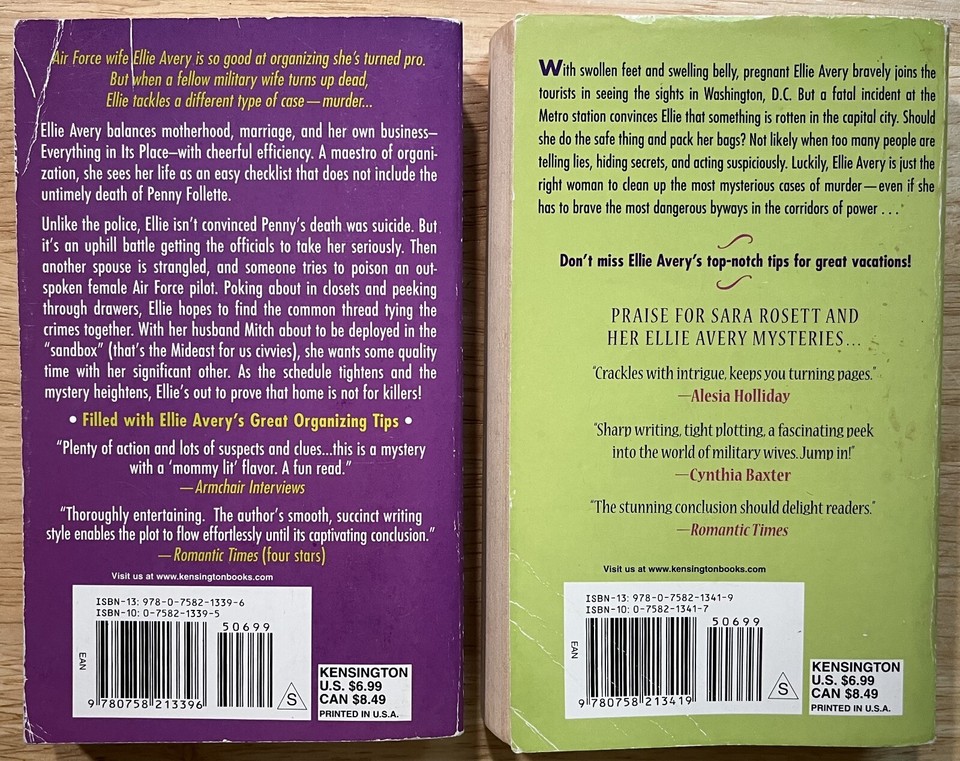 Lot of2 Sara Rosett: Staying Home Is Killer~Getting Away Deadly (Ellie ...