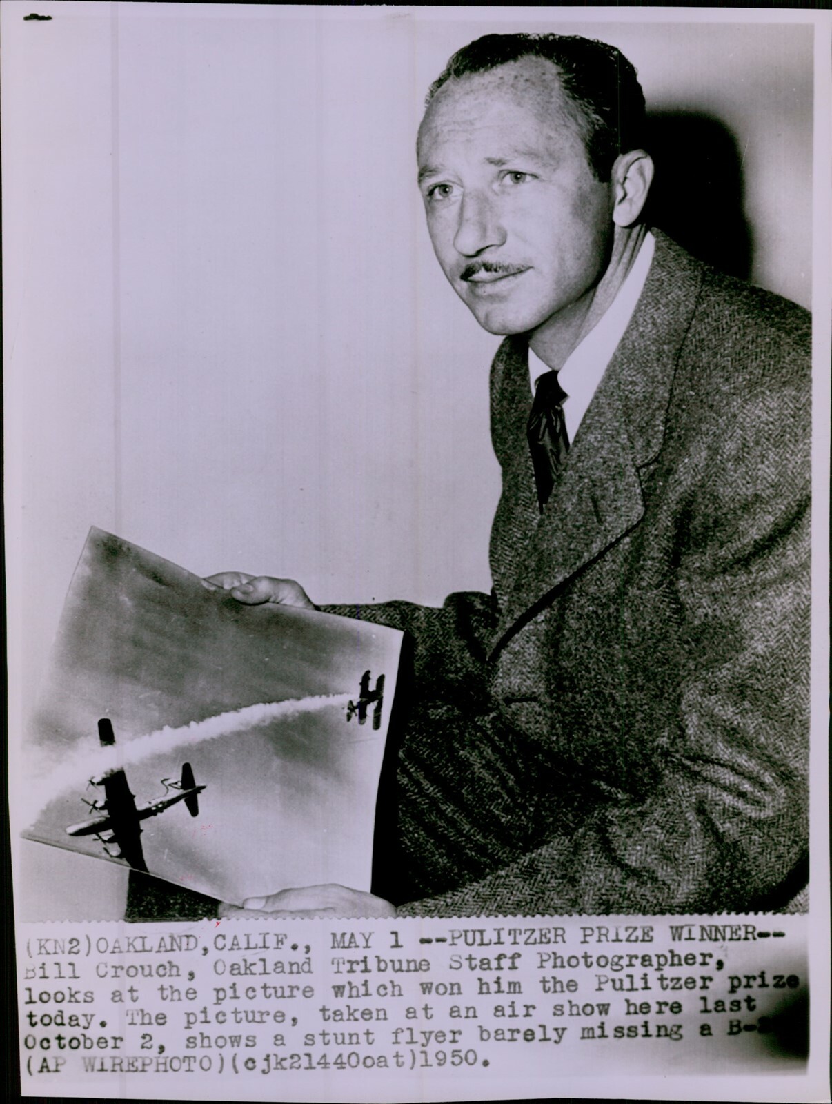 LG795 '50 Wire Photo BILL CROUCH Oakland Tribune Pulitzer Prizer Winner ...