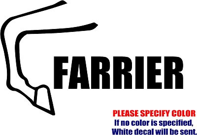 FARRIER Horse Shoe Graphic Die Cut decal sticker Car Truck Boat Window ...