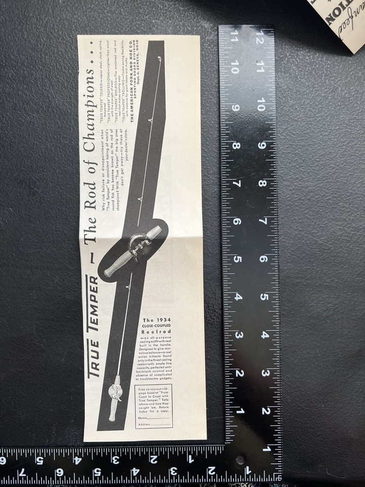 True Temper Geneva OH American fork & Hoe 1934 Advertising Print ...