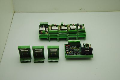 PHOENIX CONTACT MIXED LOT OF 8 w/Din Rail Mounts GE073/E-1548 GE348/A-S ...