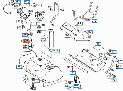 NEW MERCEDES-BENZ G W463 FUEL FILLER HOSE LOWER A4634768626 ORIGINAL NO ...