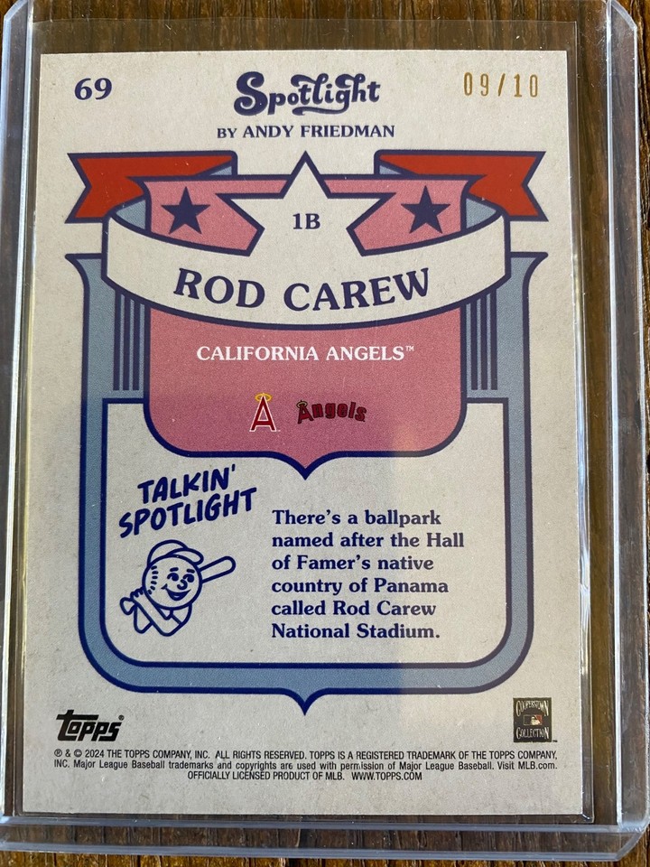 2024 Topps Spotlight Andy Friedman ROD CAREW #69 Canvas Stock /10 | eBay