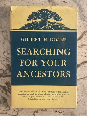 Searching For Your Ancestors Gilbert H. Doane Signed 3rd Edition | eBay