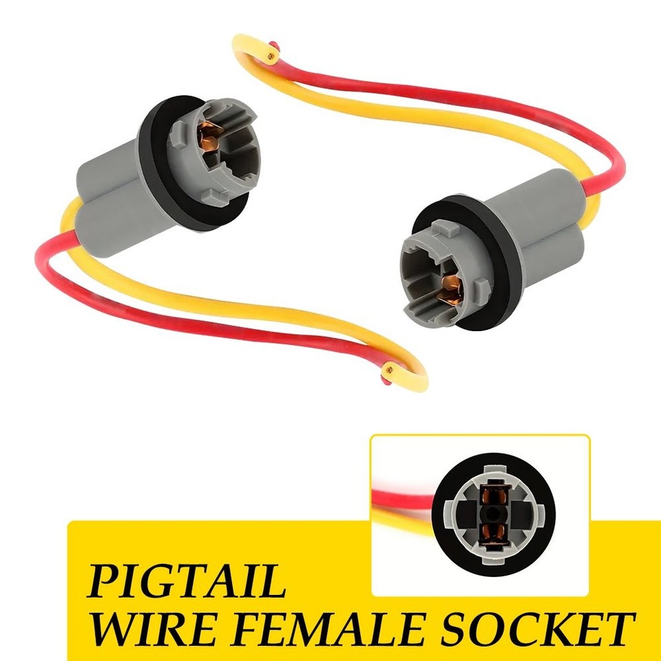 194 T10 PGS Pigtail Wire Front Side Marker Light Plug Female Socket For ...